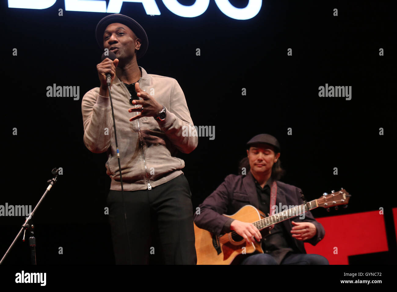 Los Angeles, CA, USA. 15th Sep, 2016. Singer and Composer Aloe Blacc ...