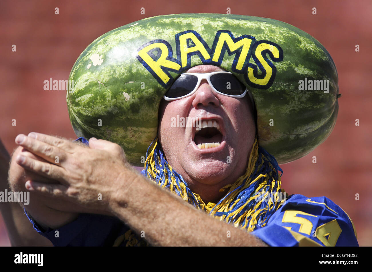 Los Angeles, California, USA. 18th Sep, 2016. Los Angeles Rams fans ...