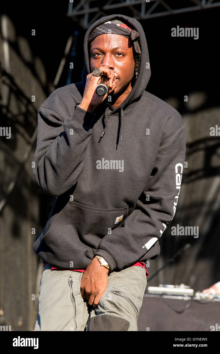 Chicago, Illinois, USA. 18th Sep, 2016. Rapper JOEY BADA$$ (JO-VAUGHN ...