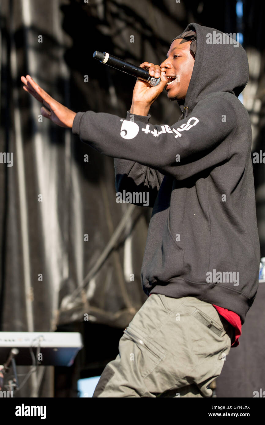 Chicago, Illinois, USA. 18th Sep, 2016. Rapper JOEY BADA$$ (JO-VAUGHN ...