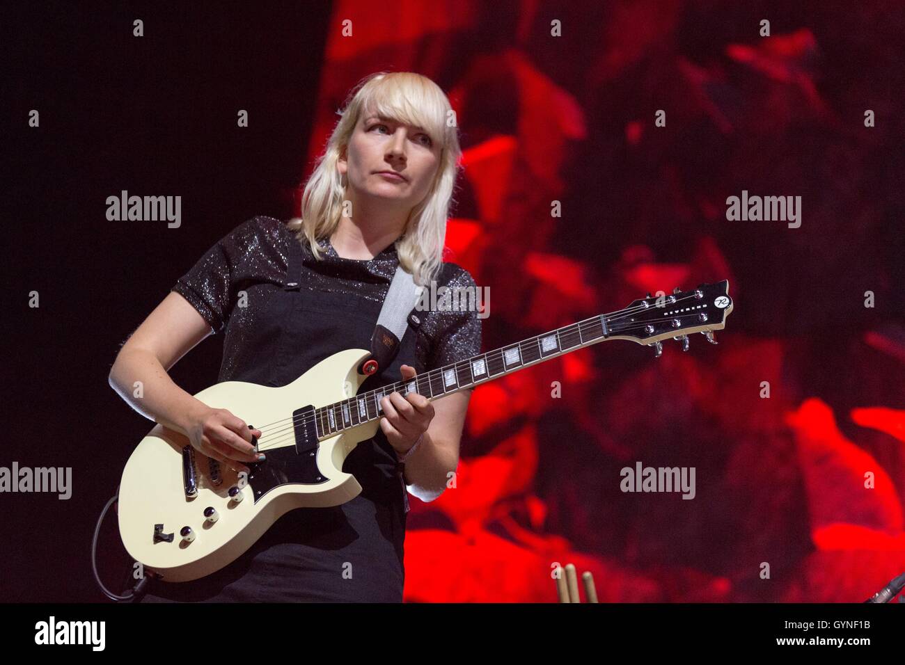 Chicago, Illinois, USA. 18th Sep, 2016. KATIE HARKIN of Sleater-Kinney ...