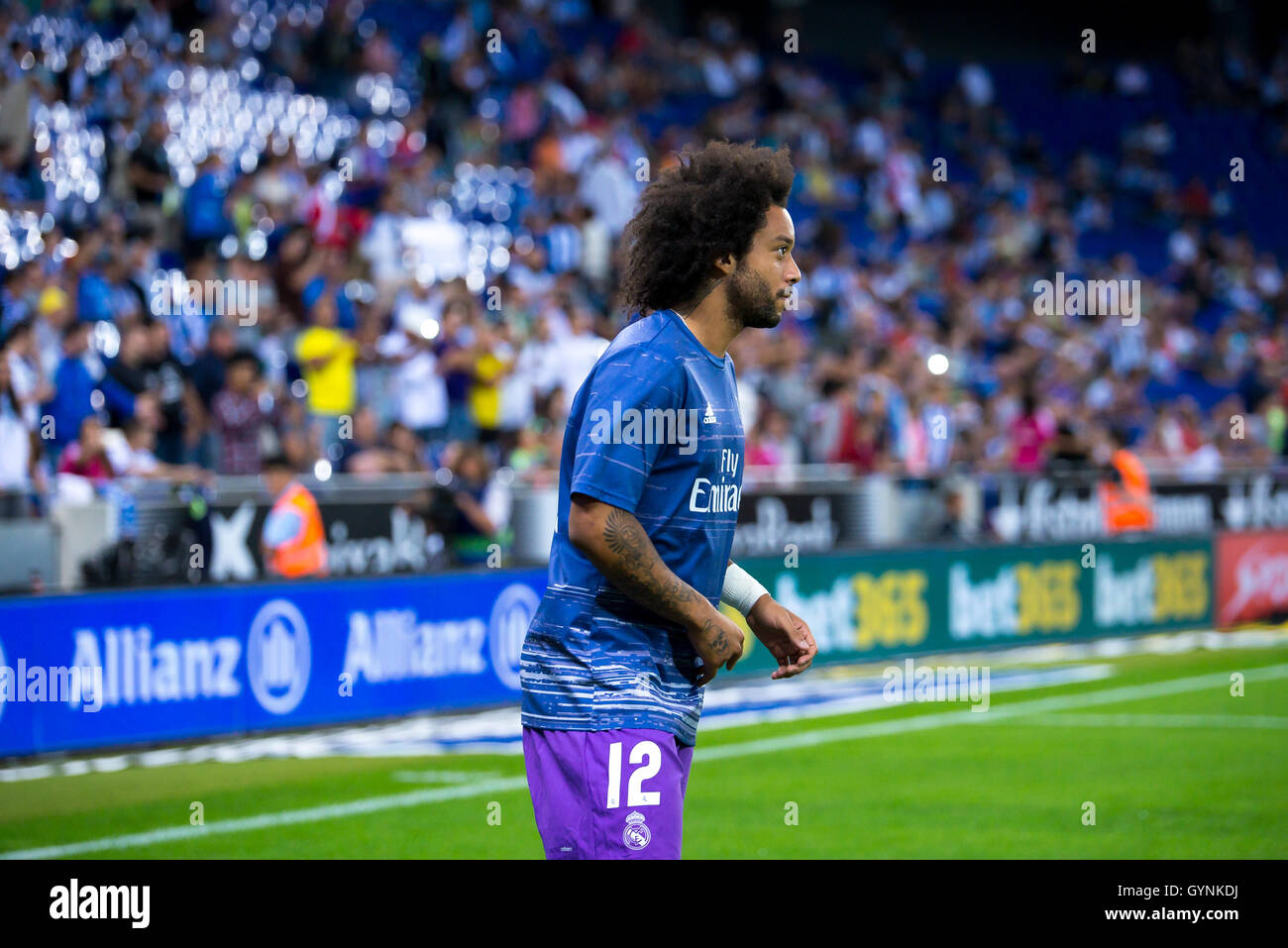 BARCELONA - SEP 18: Marcelo plays at the La Liga match between RCD ...