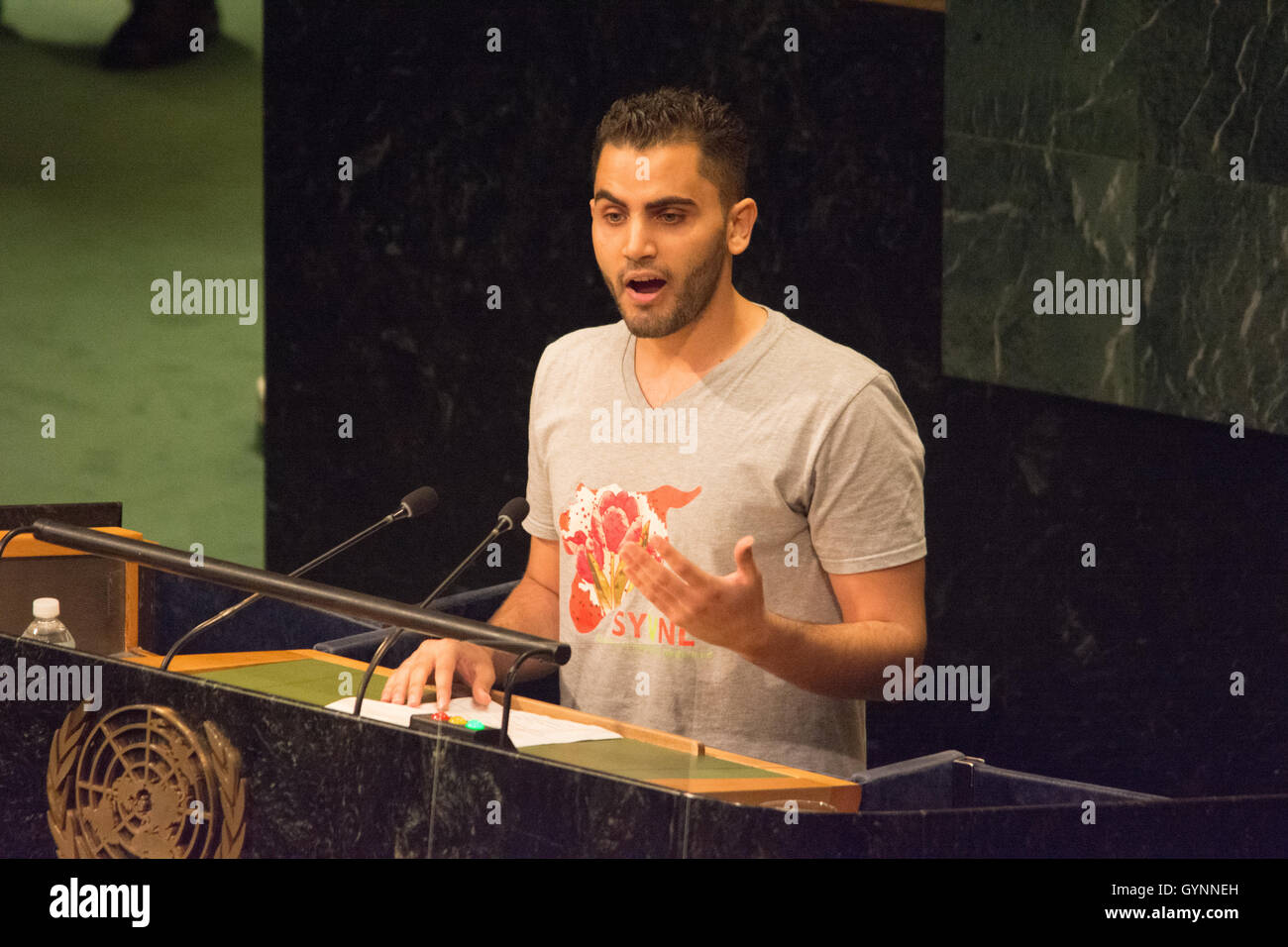 New York, USA. 19th September 2016. Mohammed Badran of Syrian ...