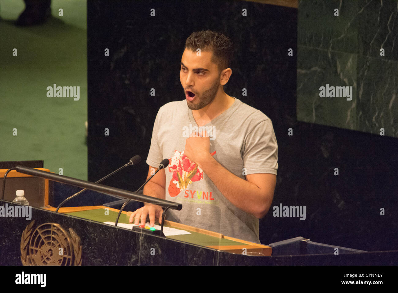 New York, USA. 19th September 2016. Mohammed Badran of Syrian ...