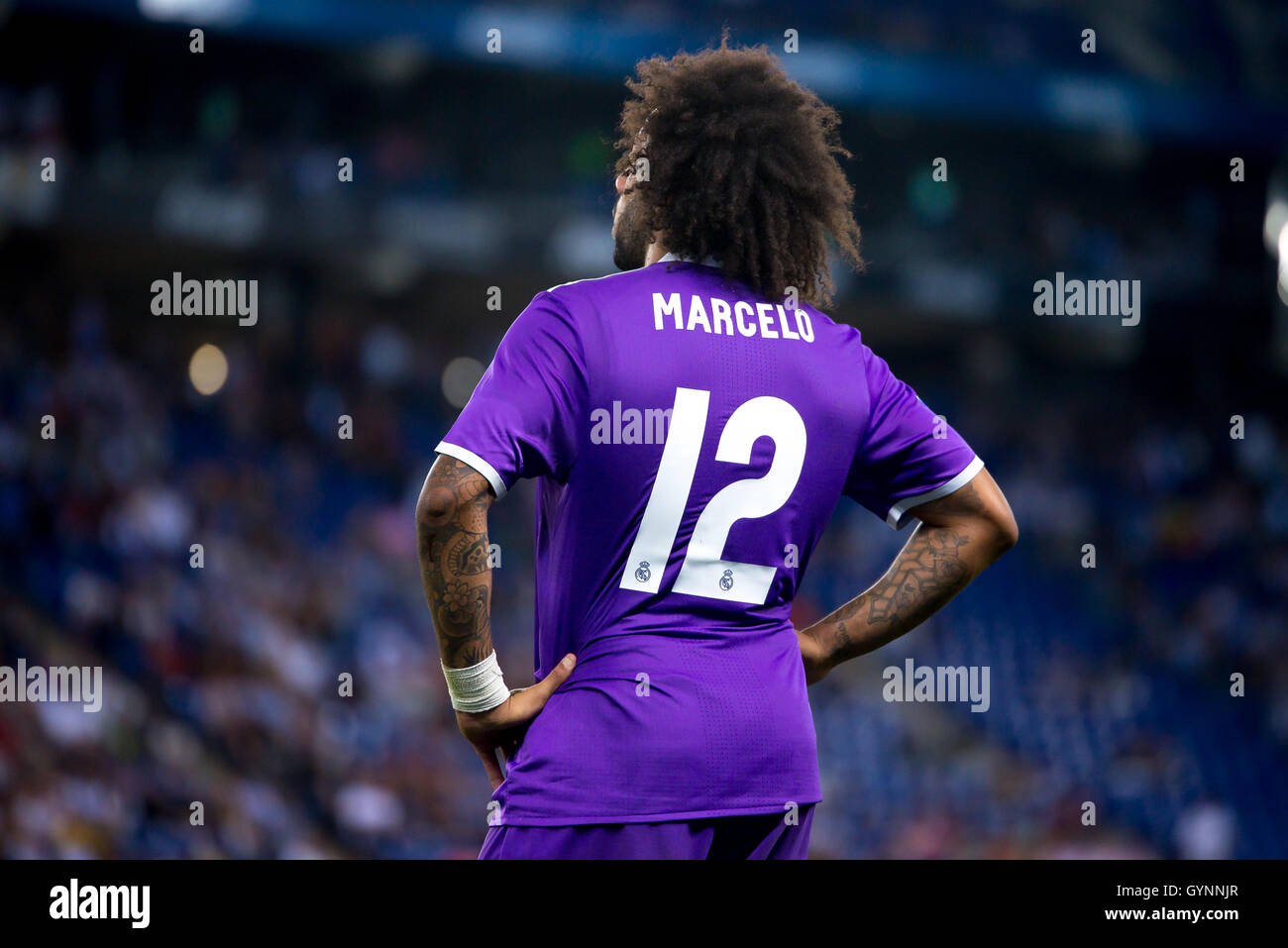 BARCELONA - SEP 18: Marcelo plays at the La Liga match between RCD ...