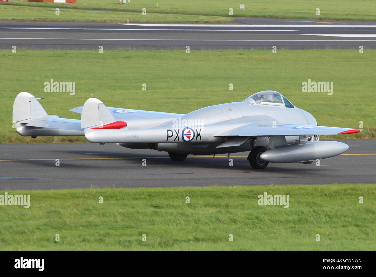 LN-DHY, a de Havilland Vampire FB52 from the Royal Norwegian Air Force ...