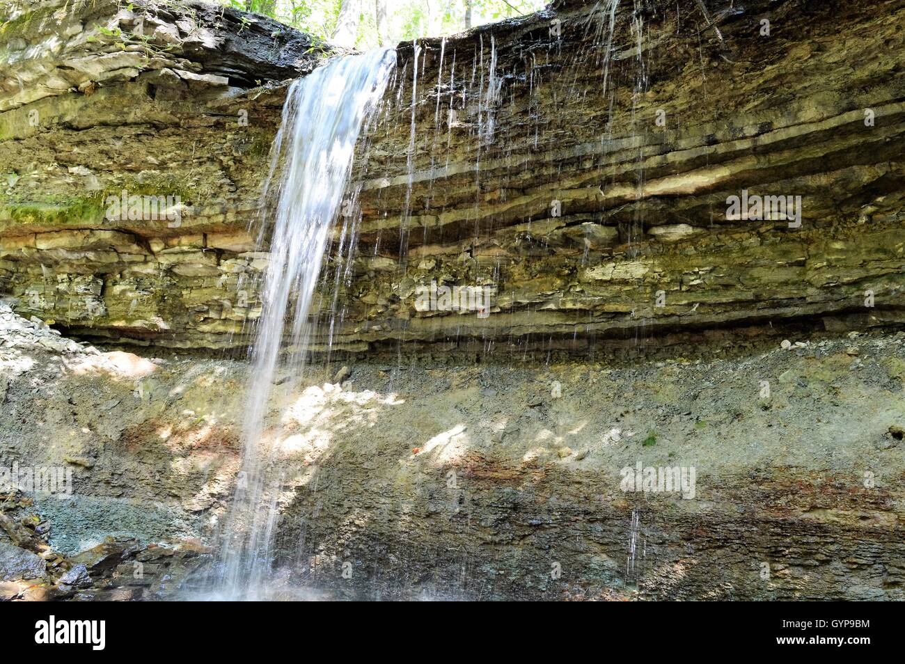 Waterfall in the Park Stock Photo - Alamy