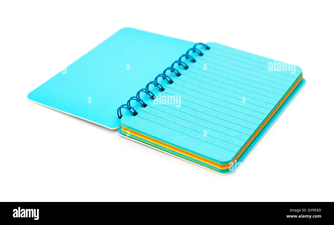 colorful notebook on a white background Stock Photo - Alamy