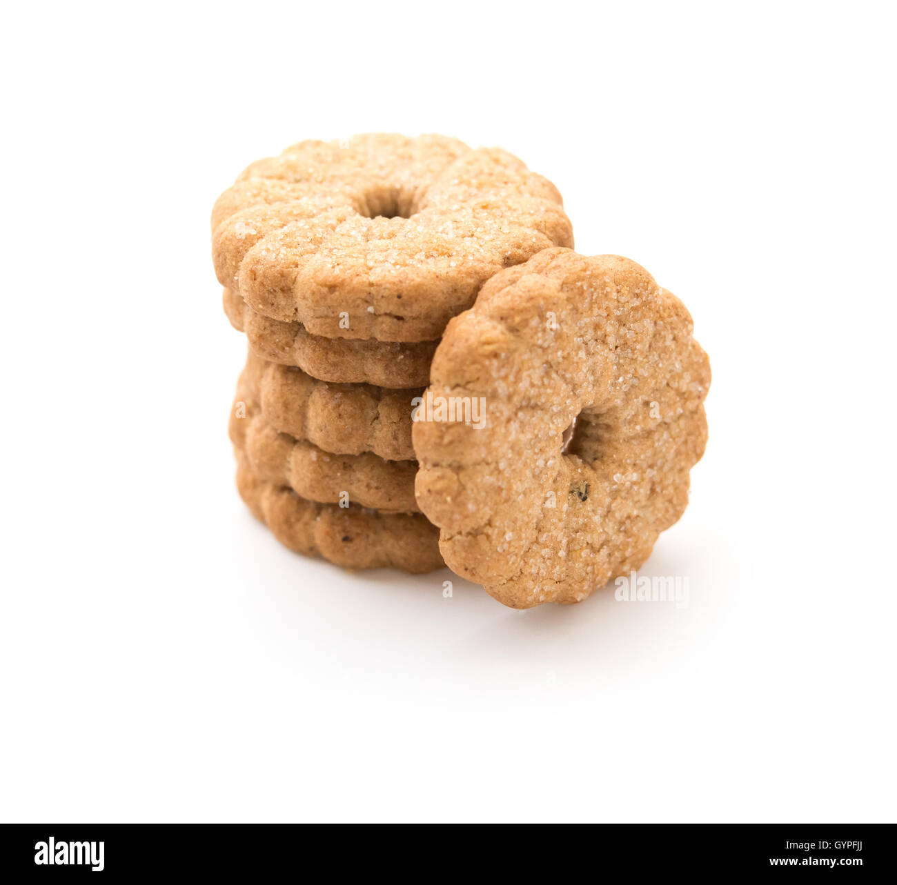 stack of sweet cookies on a white background Stock Photo - Alamy