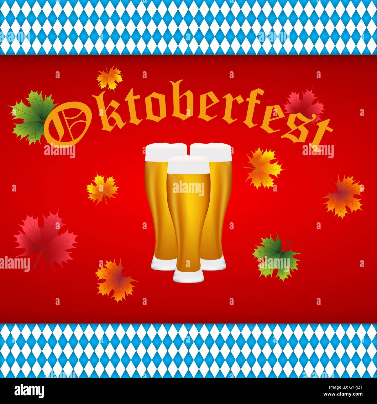 Beer at Oktoberfest Bavarian flag Stock Vector Image & Art - Alamy