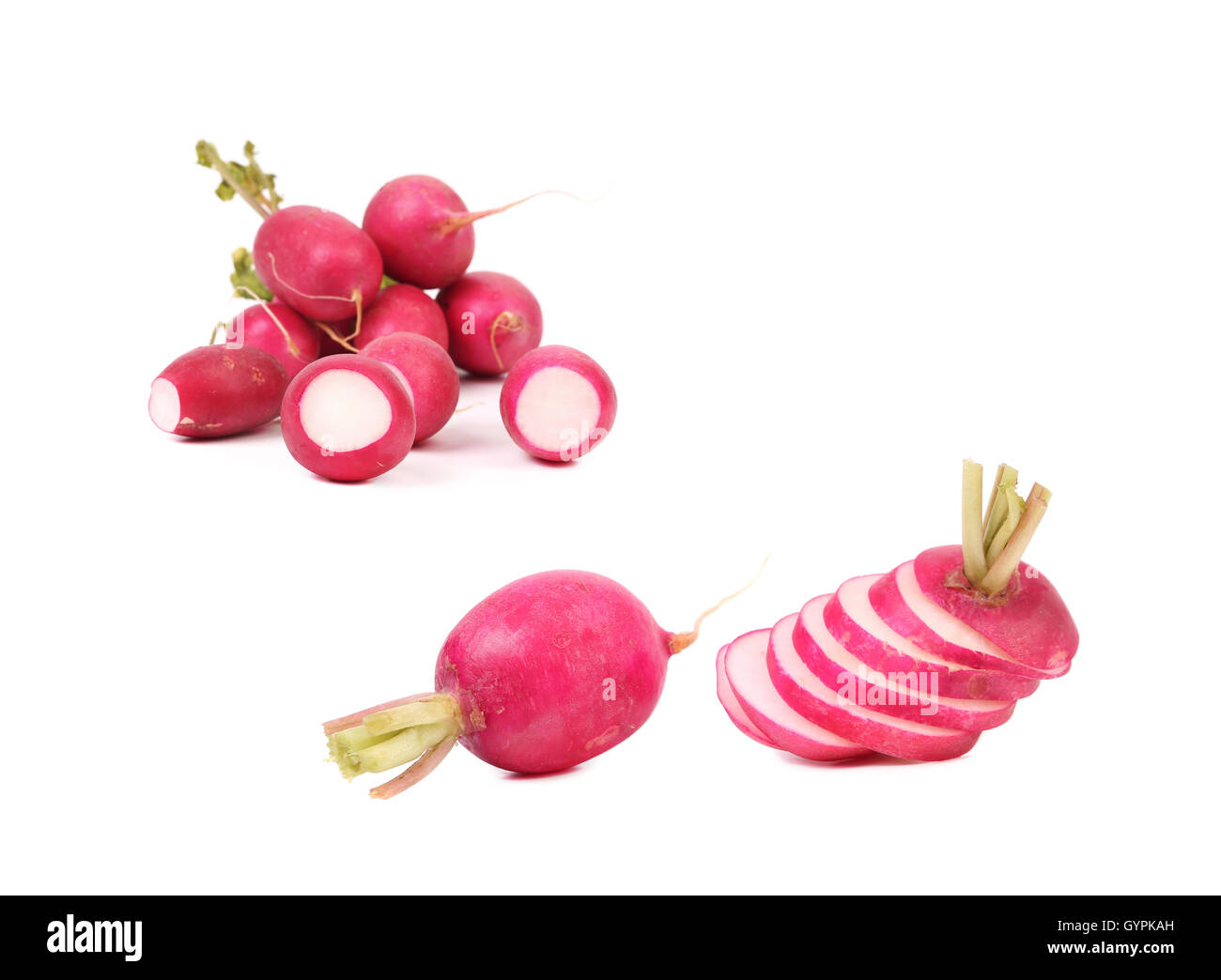 Fresh sliced radish and whole Stock Photo - Alamy