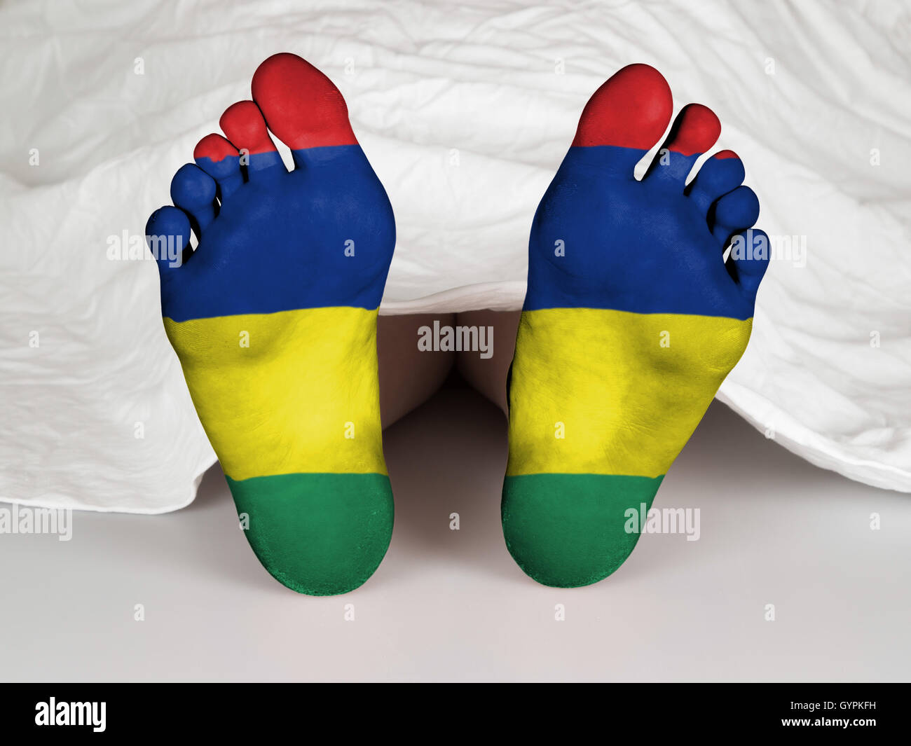 Feet with flag Stock Photo - Alamy