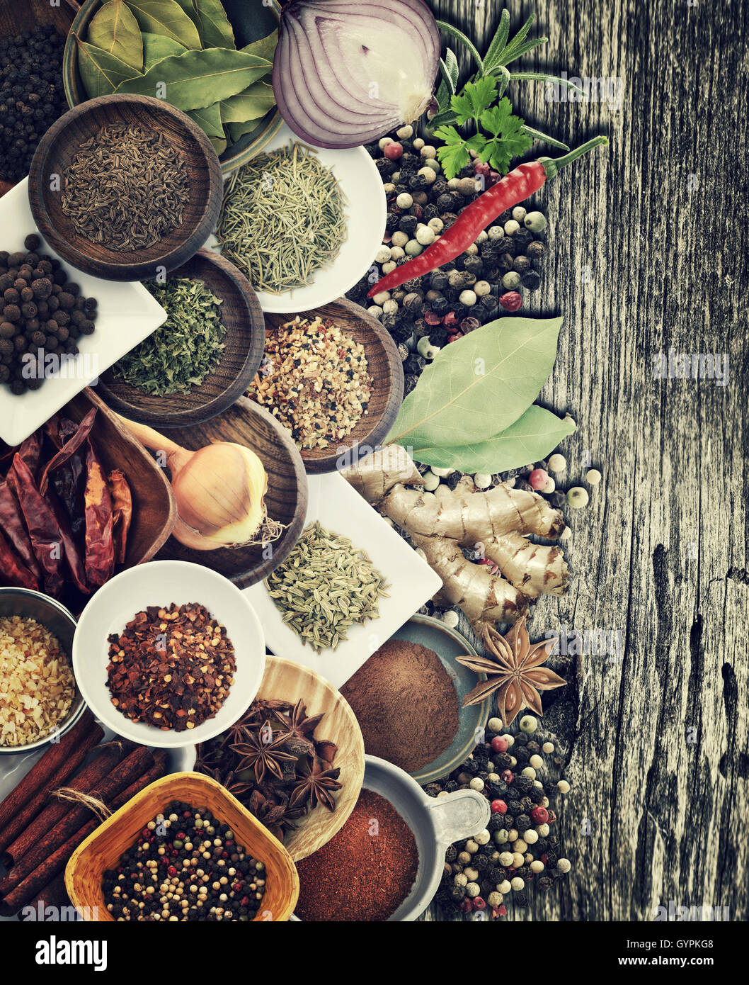 Spices And Herbs Stock Photo - Alamy