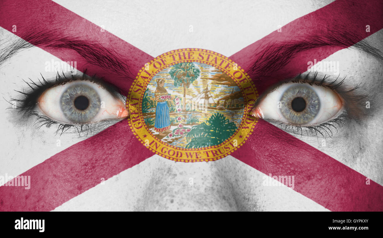 Close up of eyes with flag Stock Photo - Alamy