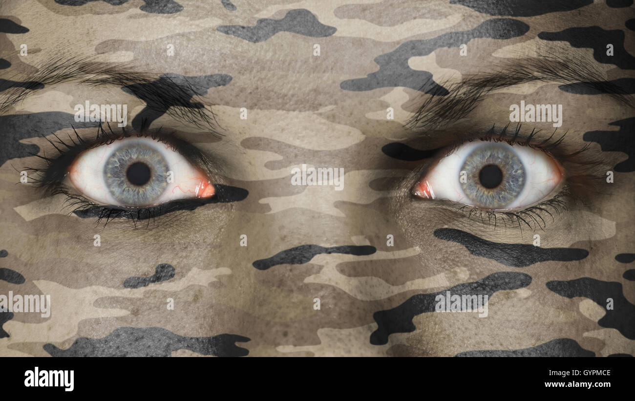 Close up of eyes with flag Stock Photo - Alamy