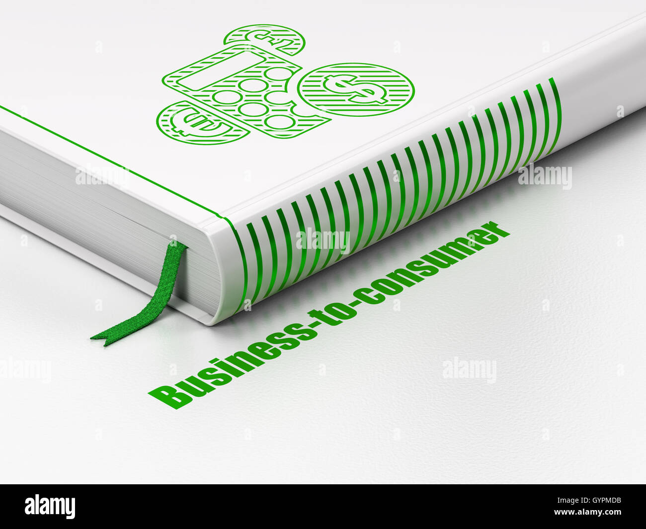 Finance concept: book Calculator, Business-to-consumer on white ...