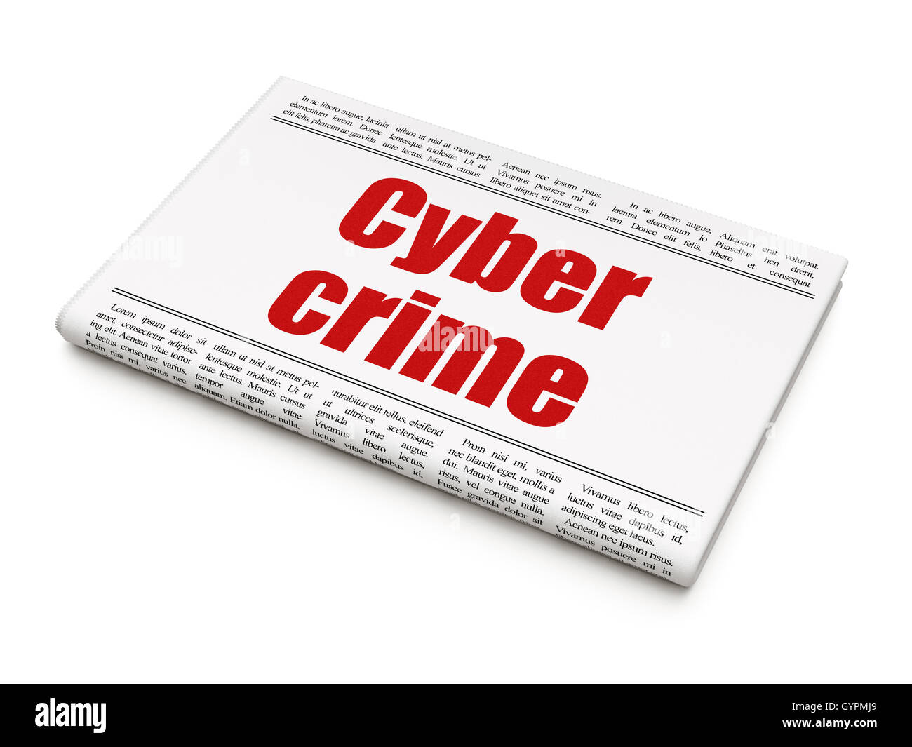 Security concept: newspaper headline Cyber Crime Stock Photo - Alamy