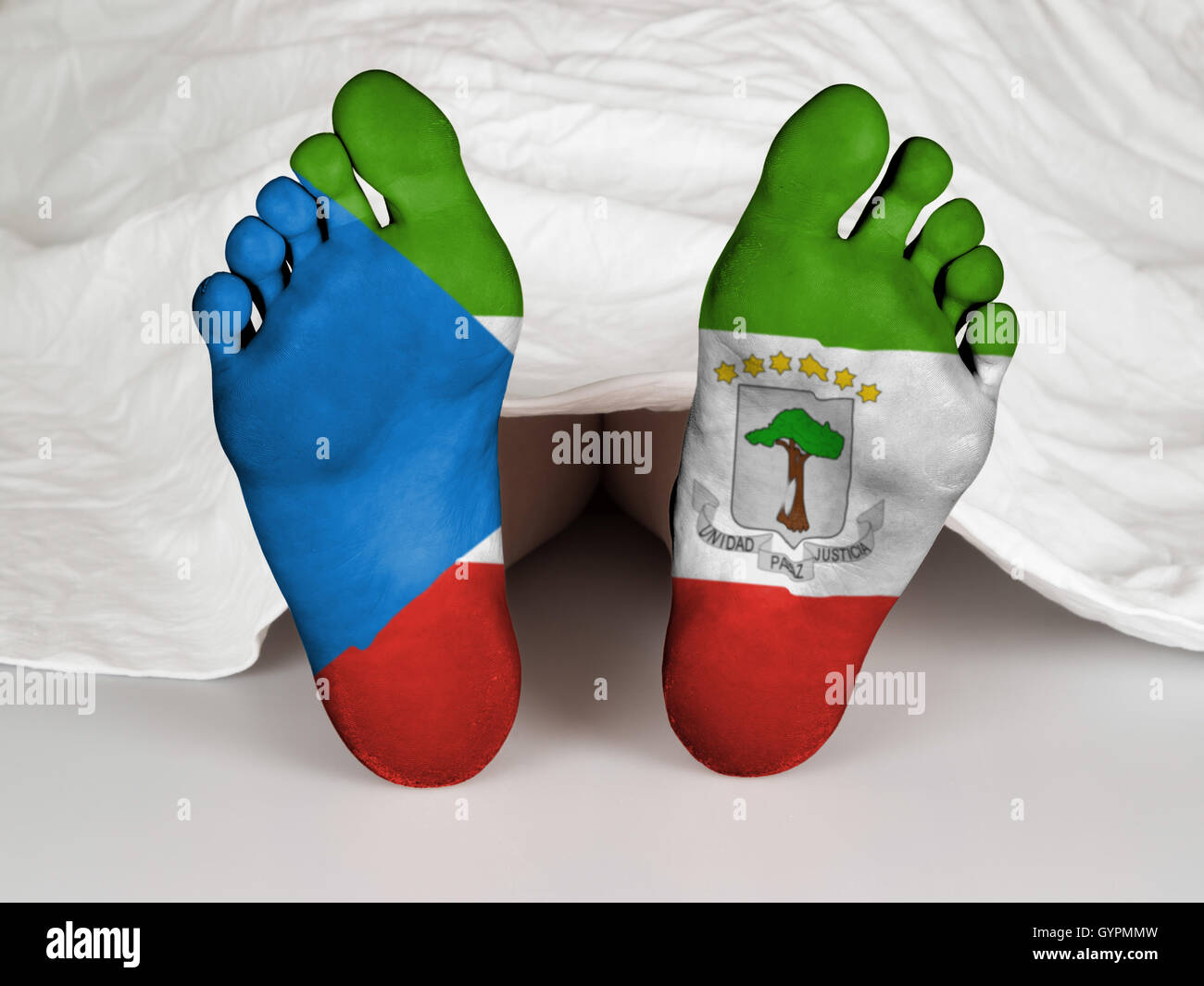 Feet with flag Stock Photo - Alamy