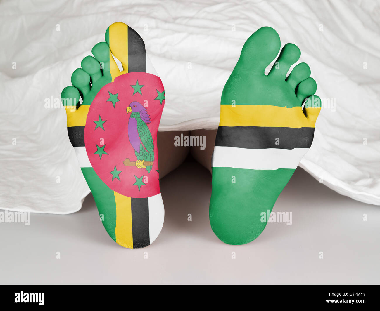 Feet with flag Stock Photo - Alamy