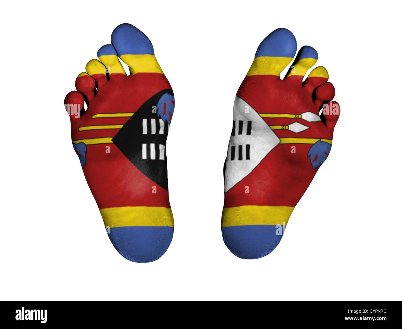 Feet with flag Stock Photo - Alamy