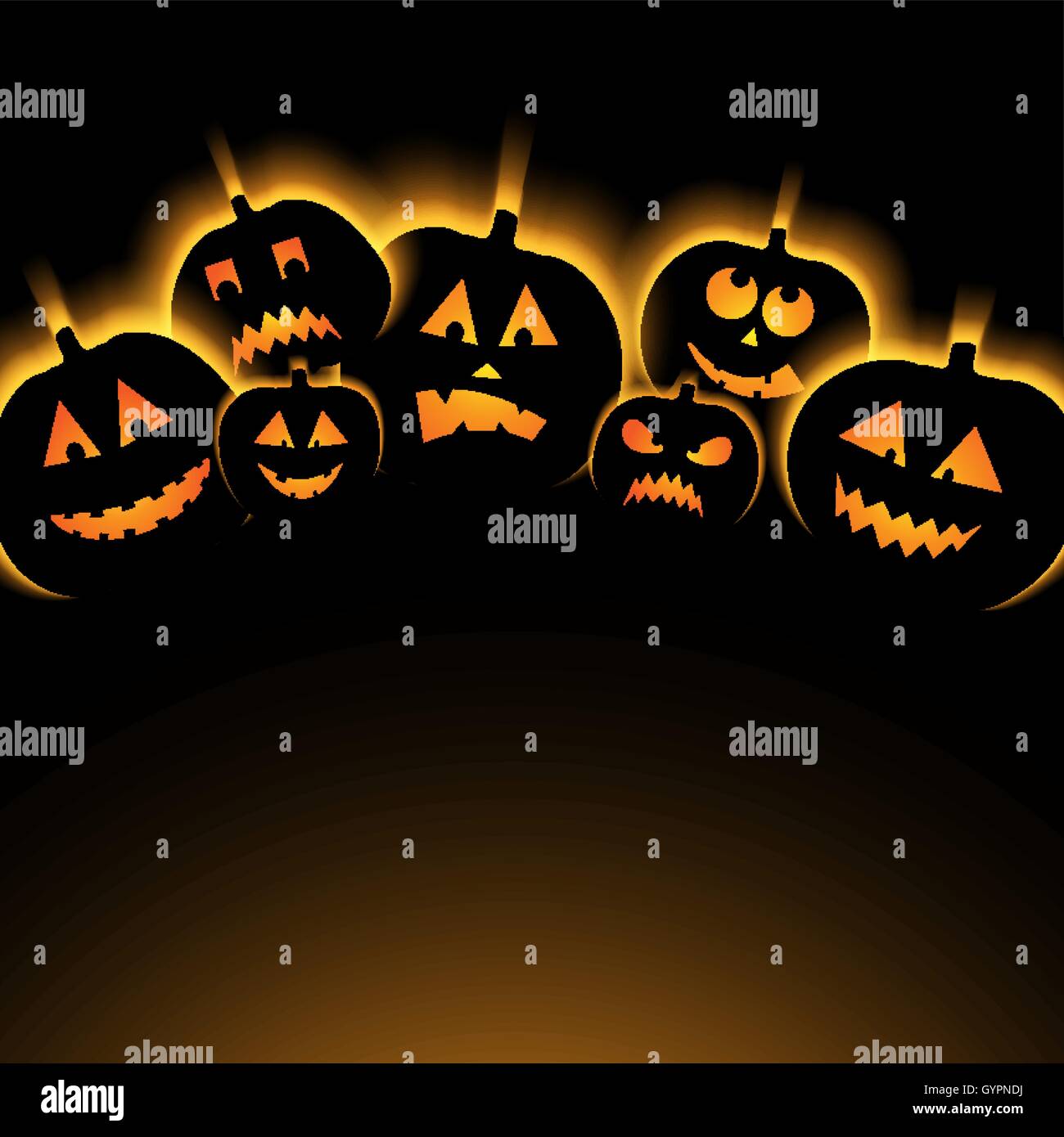 vector illustration of Halloween Background with Pumpkin Stock Vector ...