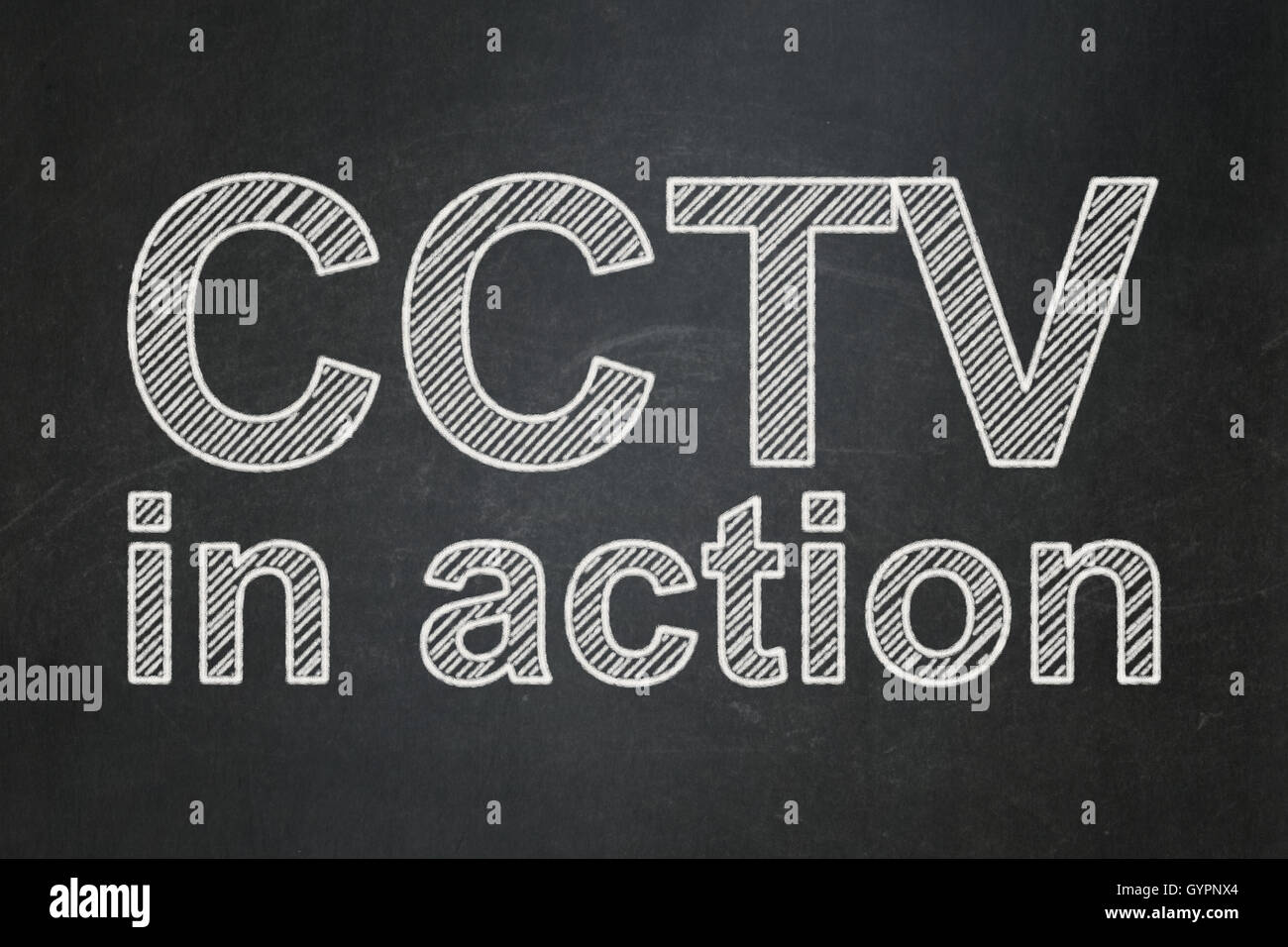 Security concept: CCTV In action on chalkboard background Stock Photo ...