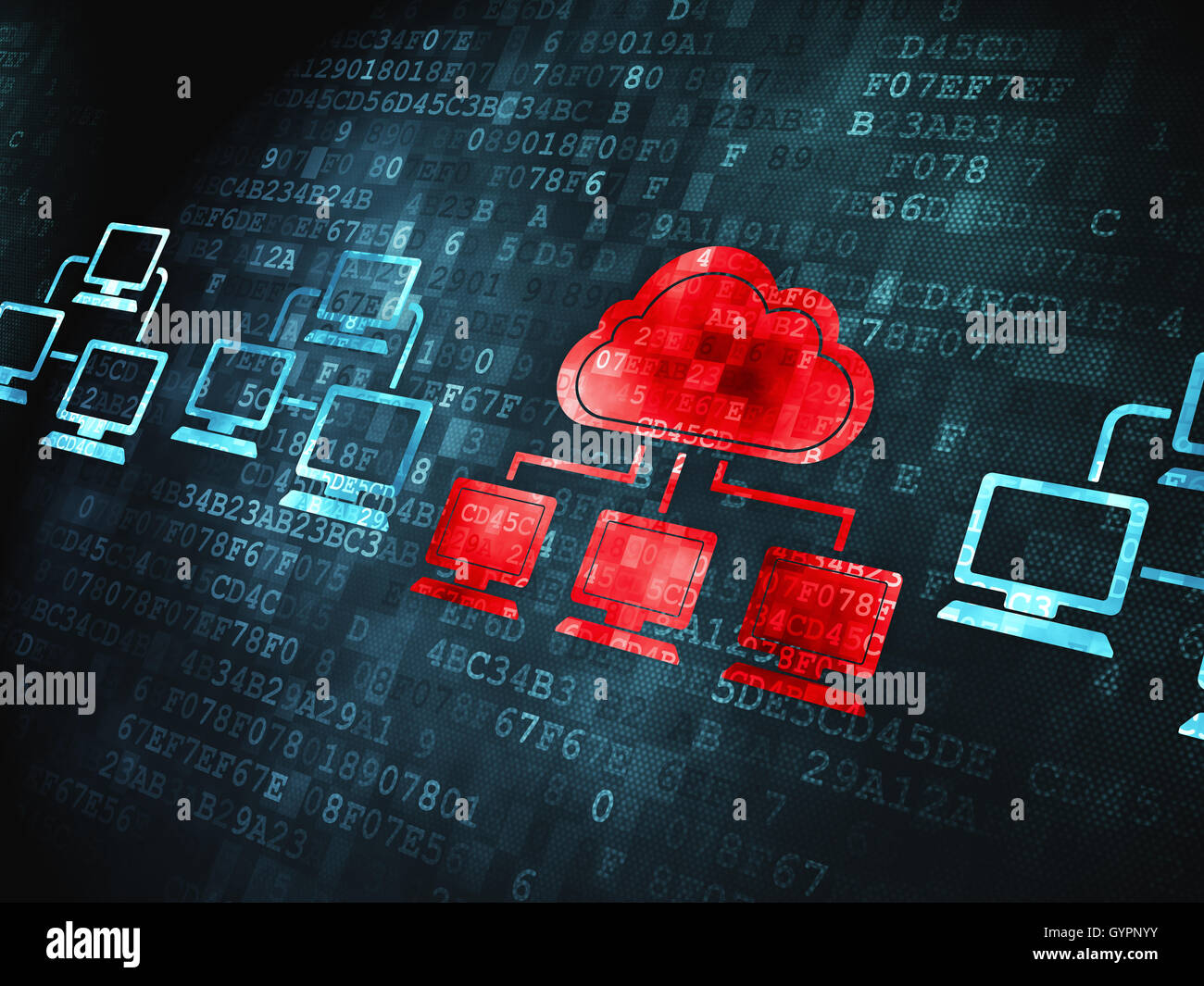 Cloud technology concept: Cloud Technology on digital background Stock ...