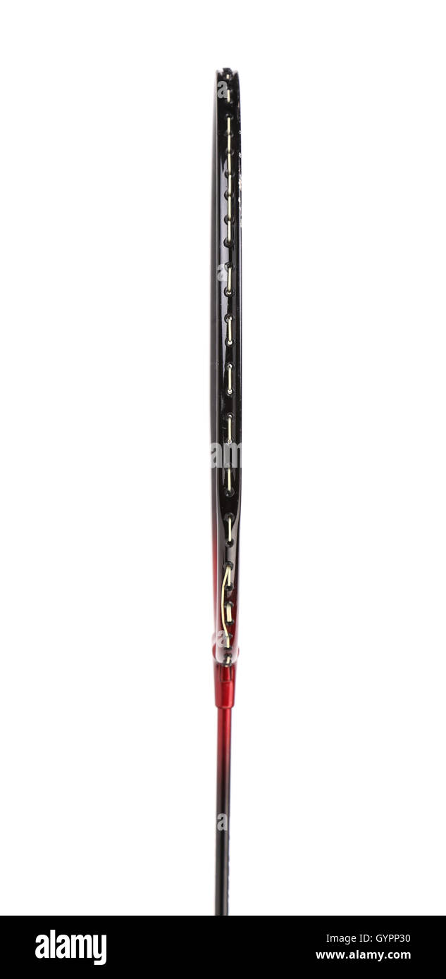 Gray tennis racket handle. Close up Stock Photo - Alamy