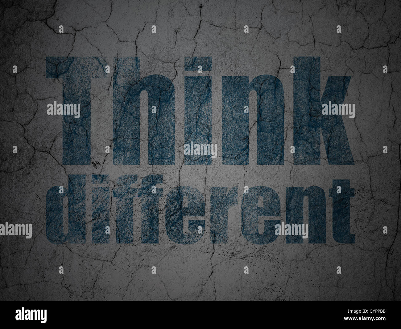 Education concept: Think Different on grunge wall background Stock ...