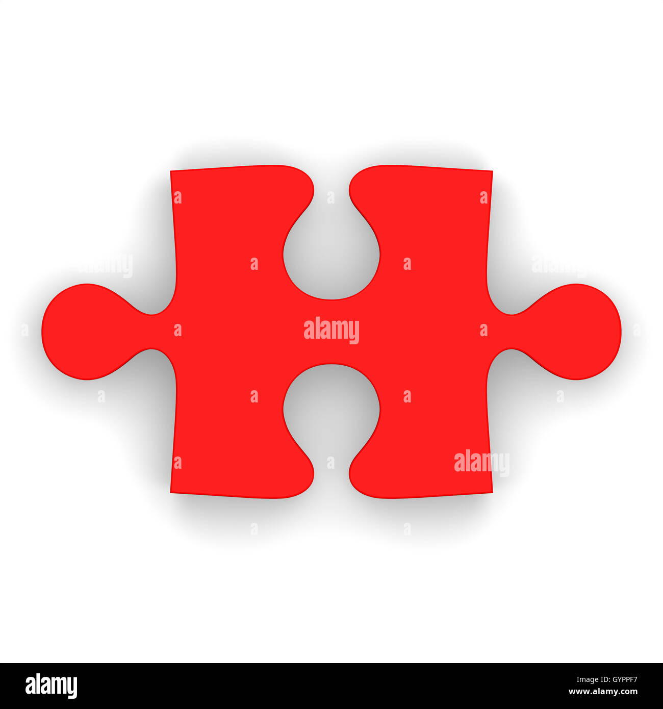 Red puzzle piece Stock Photo - Alamy