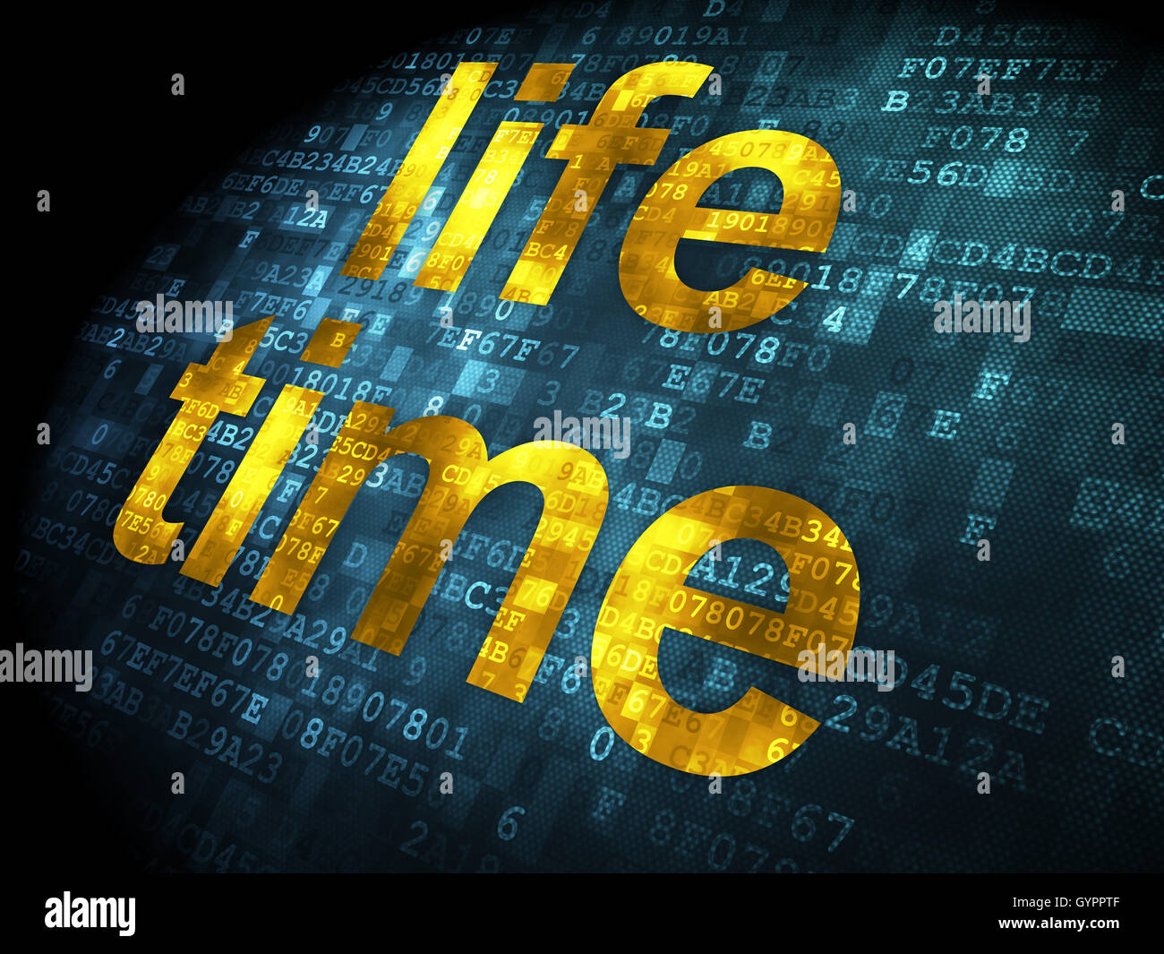 Timeline concept: Life Time on digital background Stock Photo - Alamy