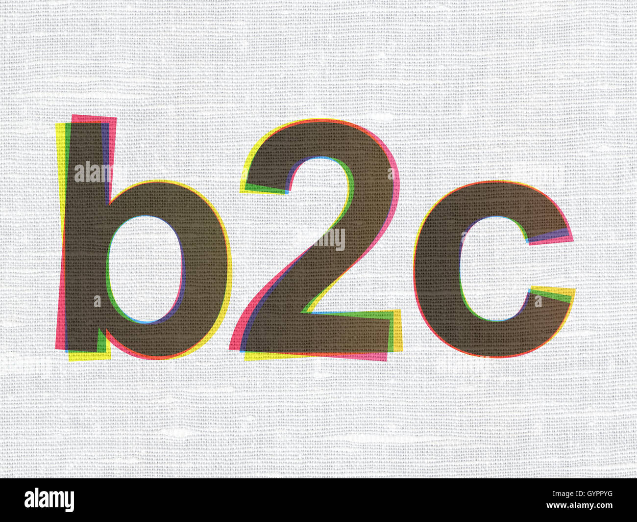 Business concept: B2c on fabric texture background Stock Photo - Alamy