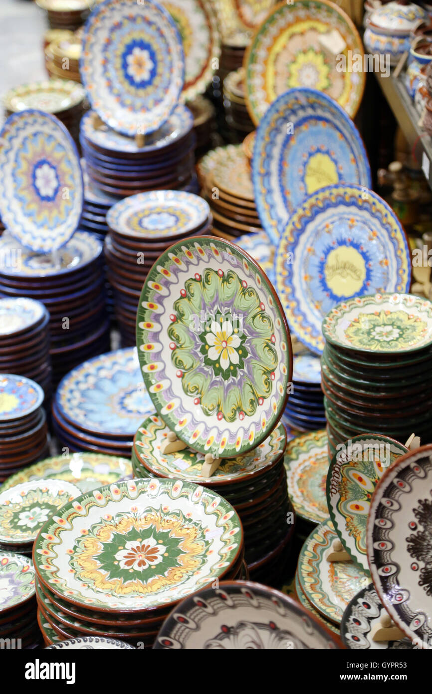 Colorful East European Traditional Pottery Stock Photo - Alamy