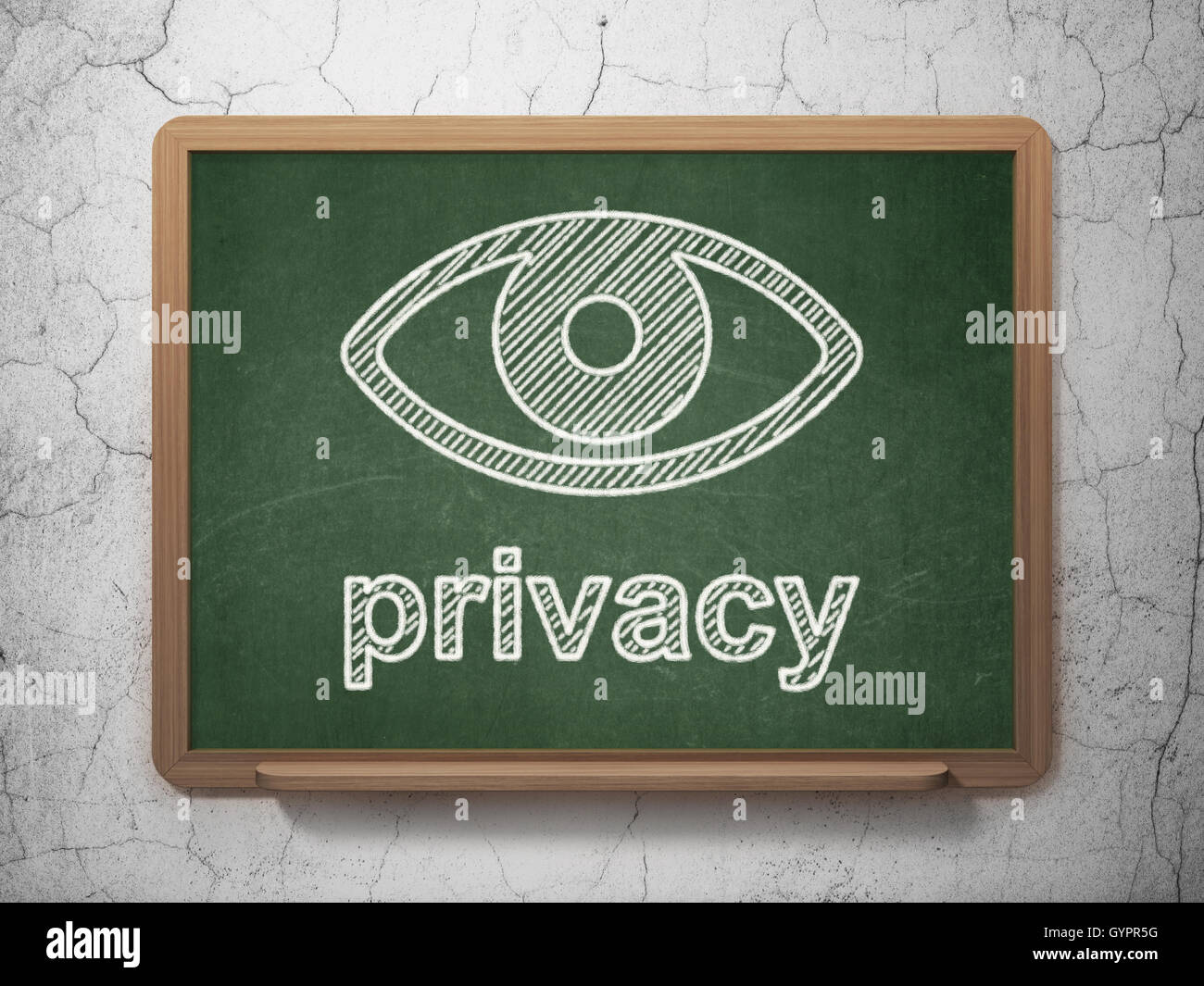 Privacy concept: Eye and Privacy on chalkboard background Stock Photo ...