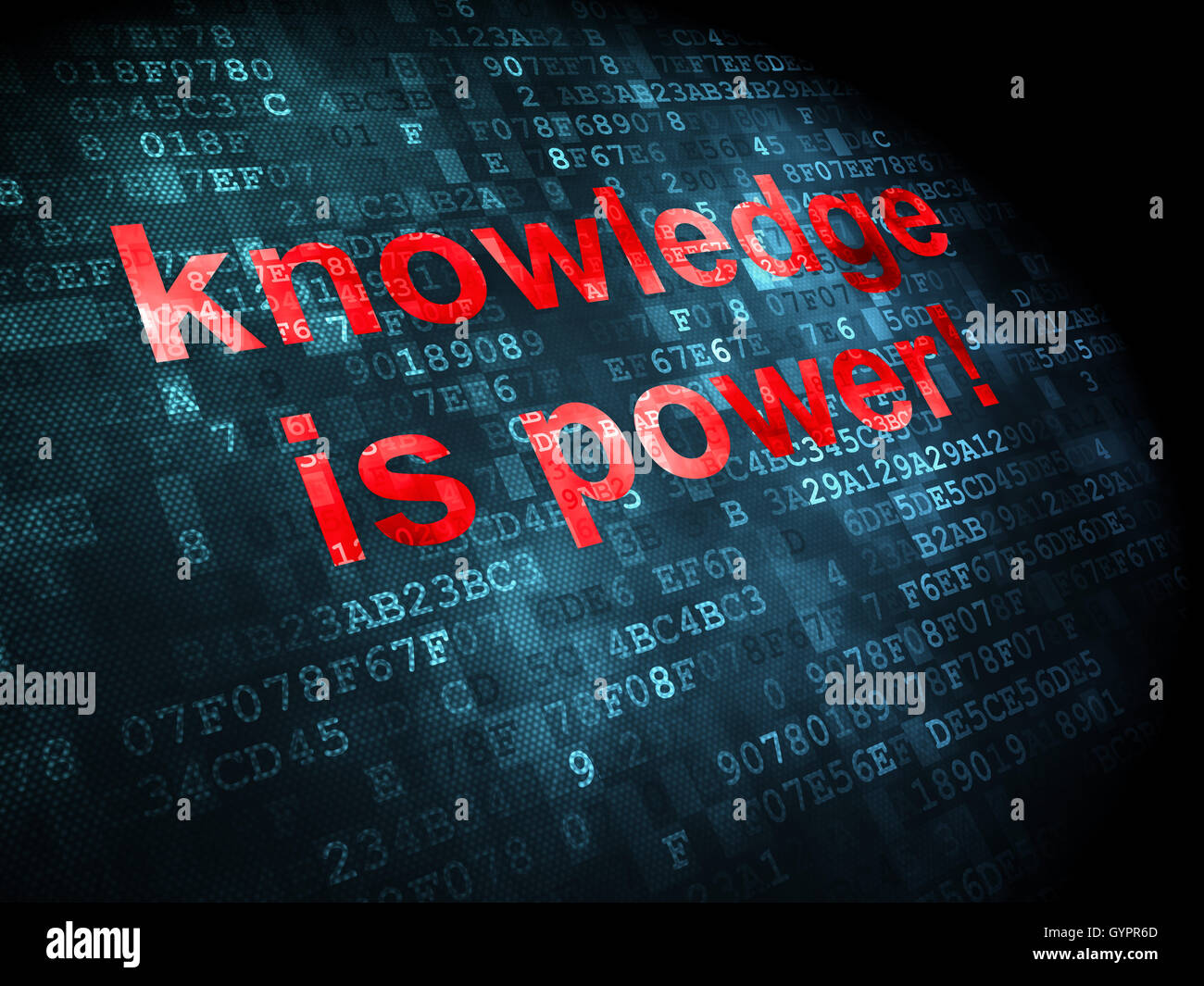 Education concept: Knowledge Is power! on digital background Stock ...