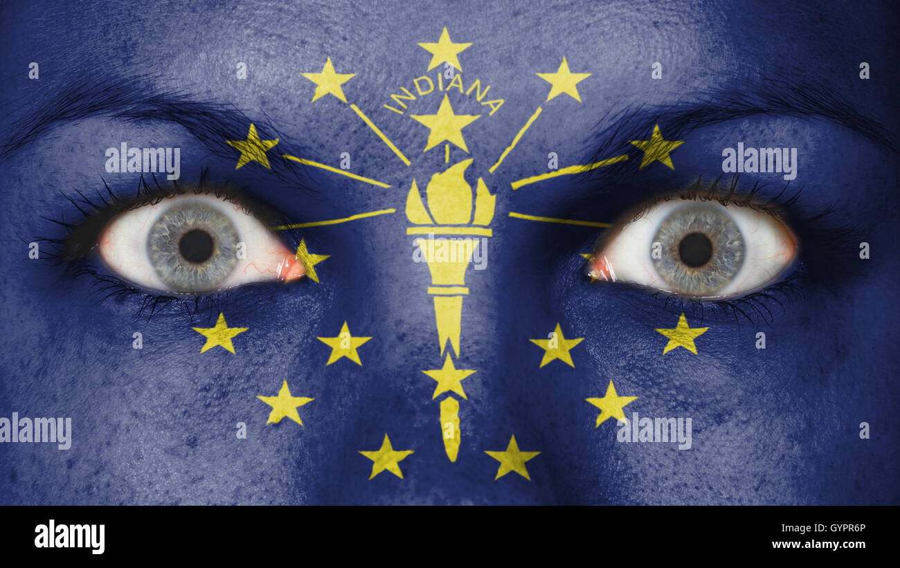 Close up of eyes with flag Stock Photo - Alamy