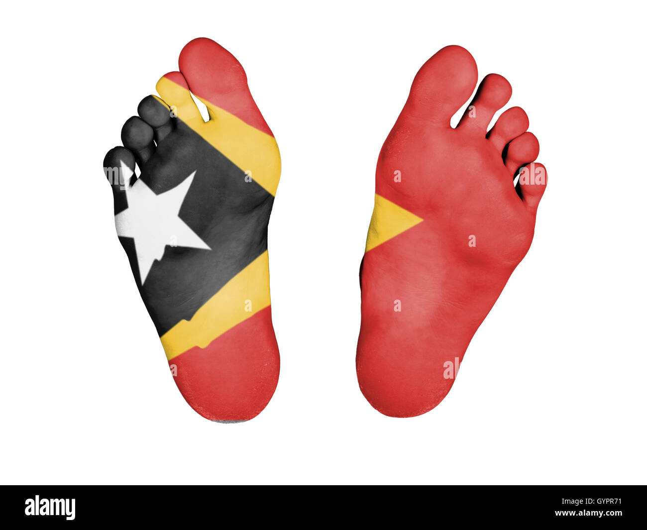 Feet with flag Stock Photo - Alamy