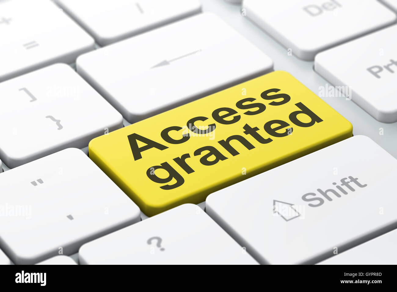Safety concept: Access Granted on computer keyboard background Stock ...