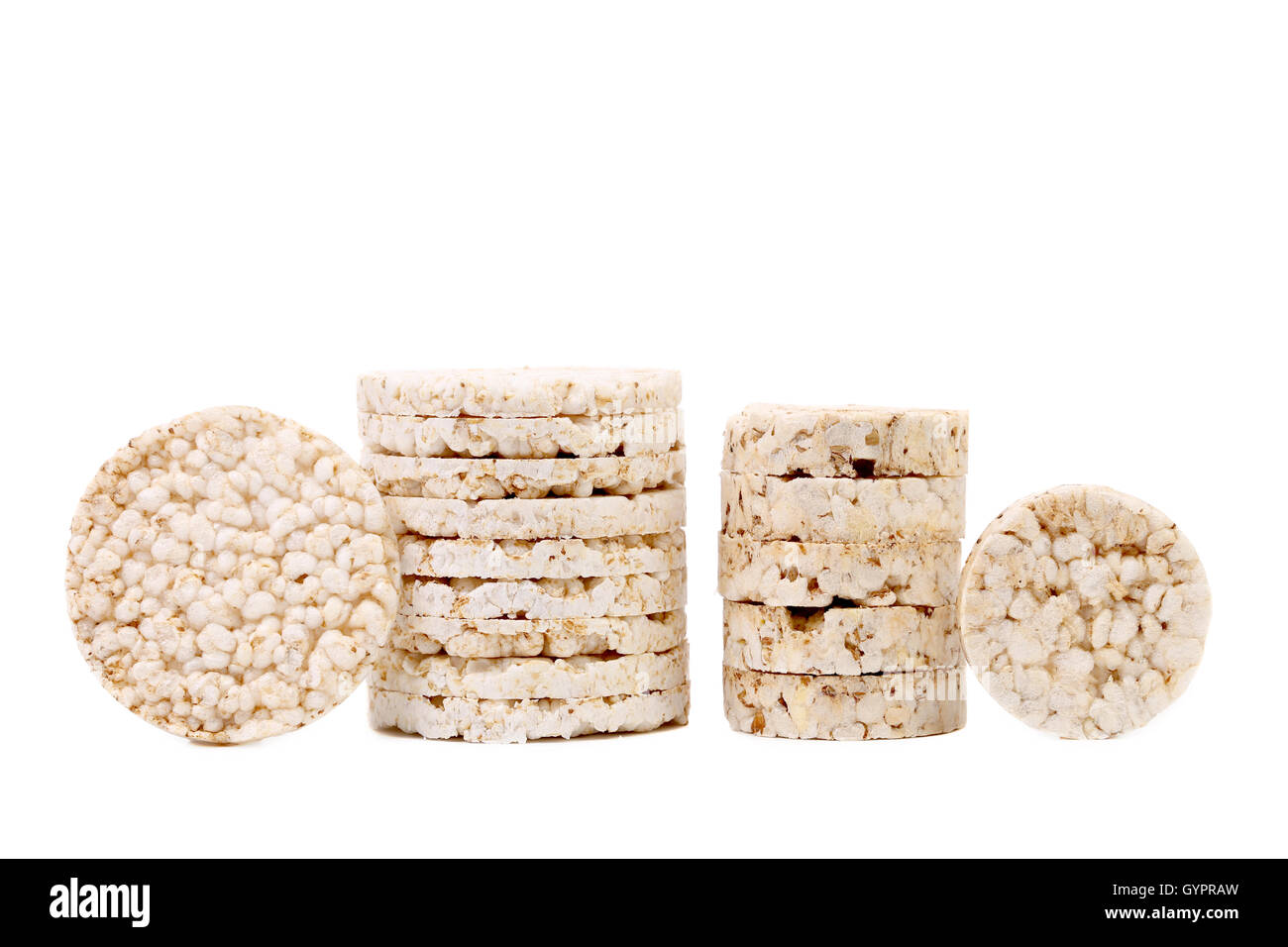 Stack of puffed rice snack Stock Photo - Alamy