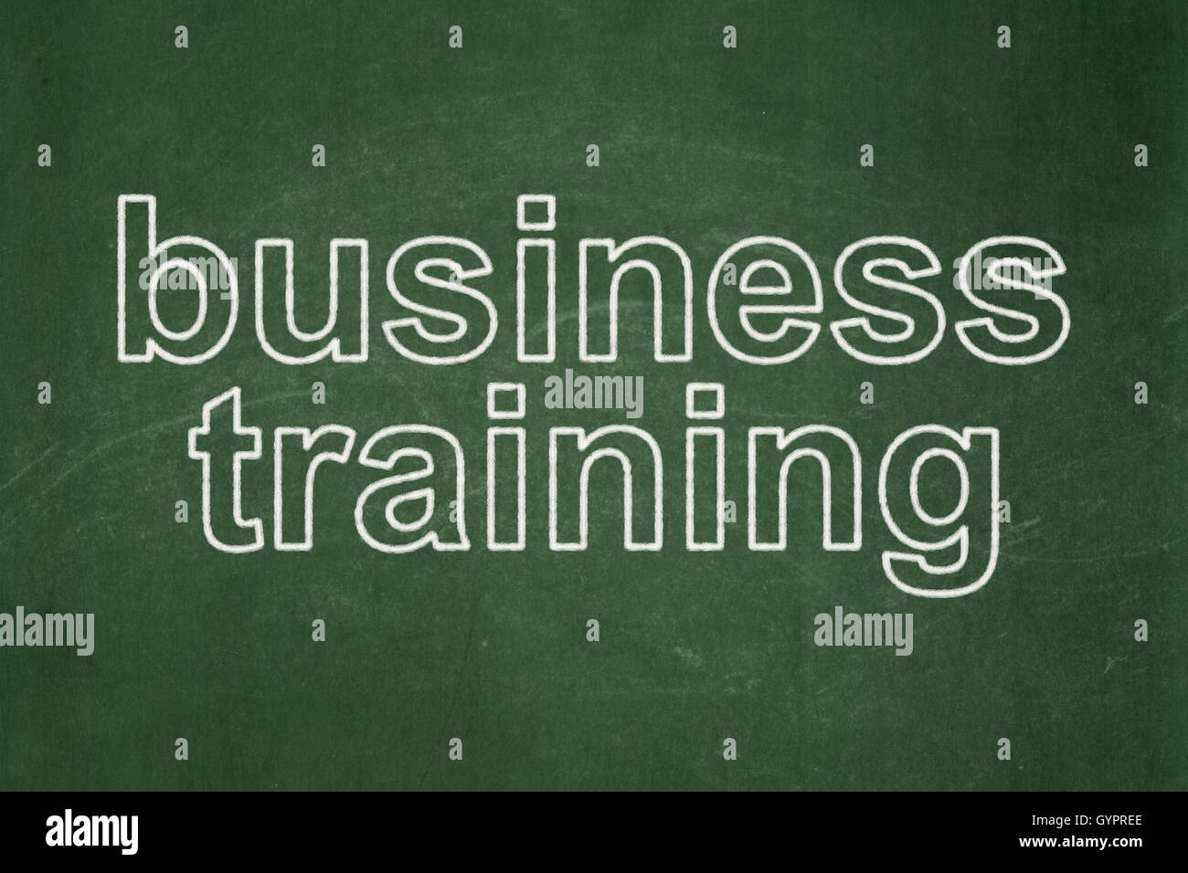 Education concept: Business Training on chalkboard background Stock ...