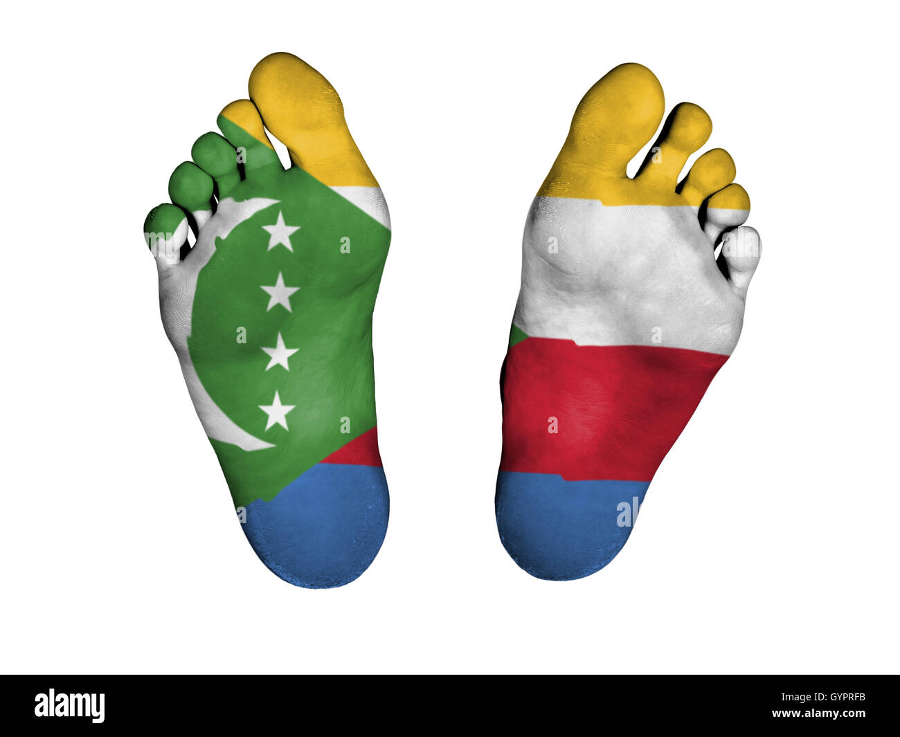Feet with flag Stock Photo - Alamy