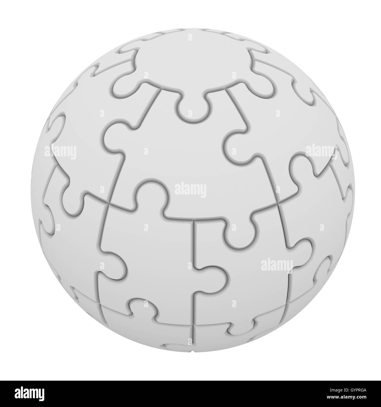Sphere consisting of puzzles Stock Photo - Alamy