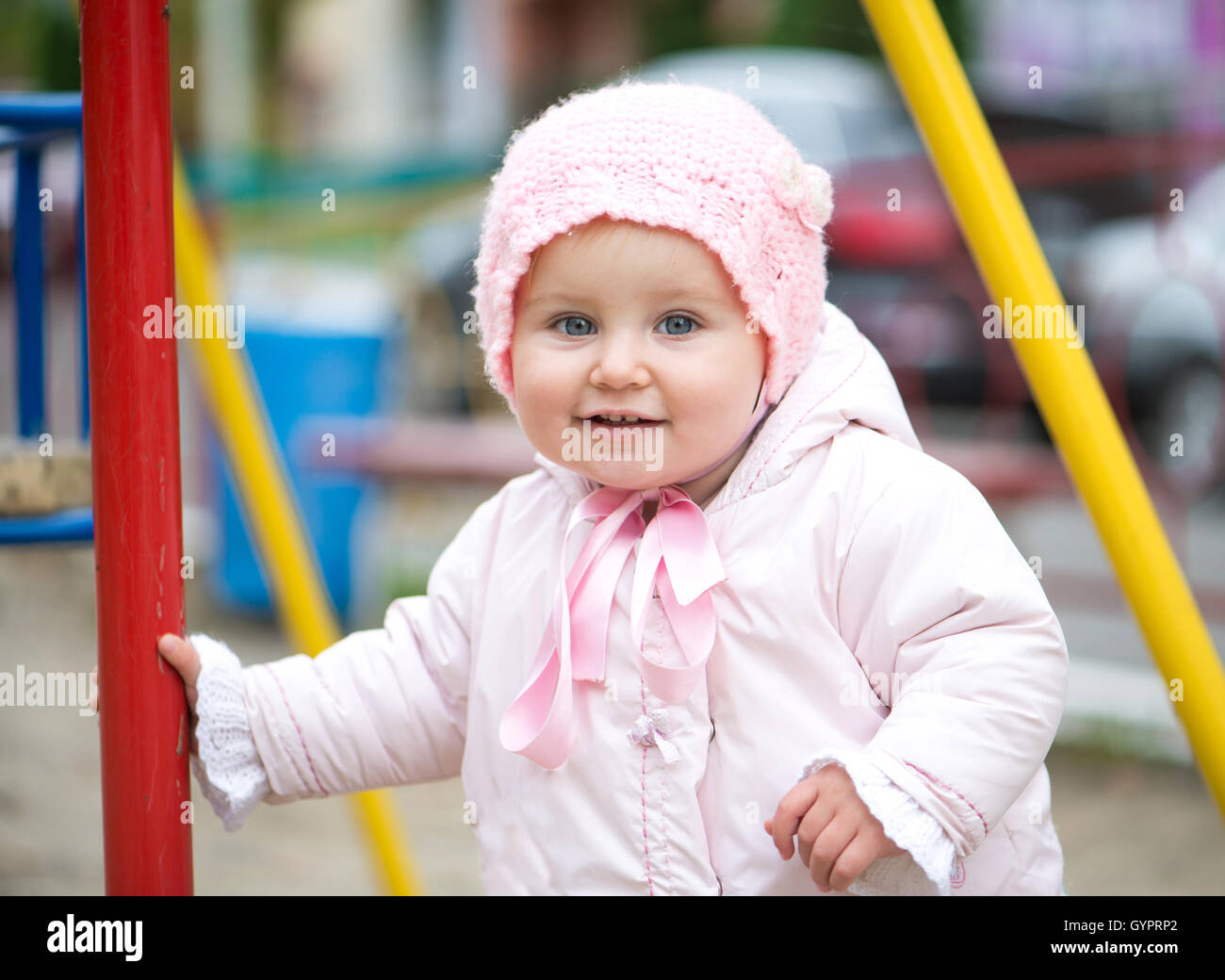 baby on the playground Stock Photo - Alamy