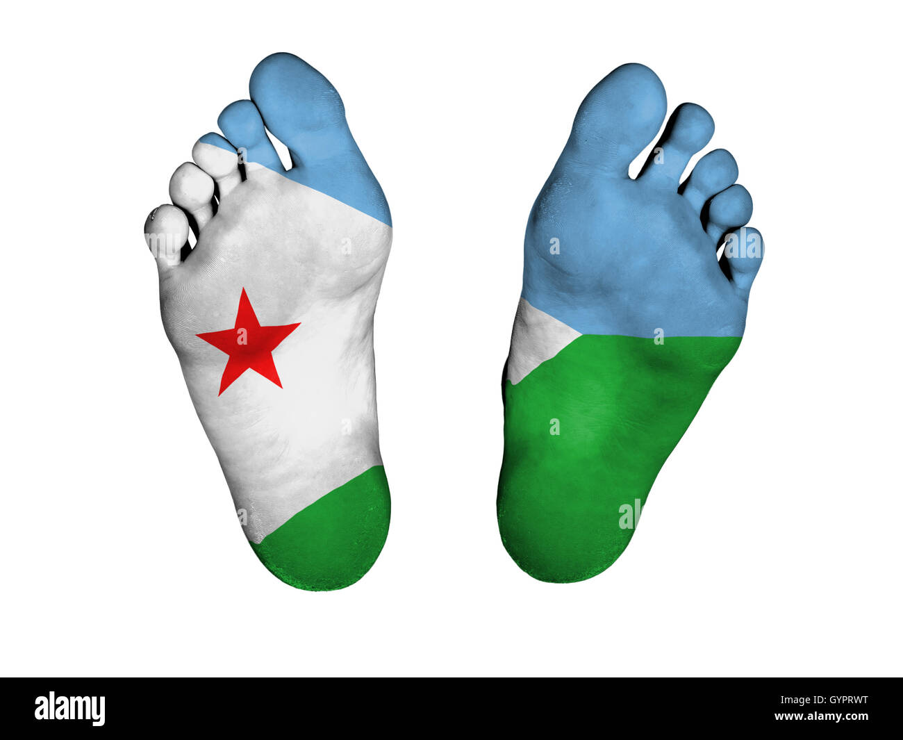 Feet with flag Stock Photo - Alamy