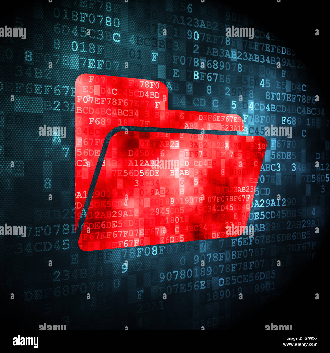 Finance concept: Folder on digital background Stock Photo - Alamy