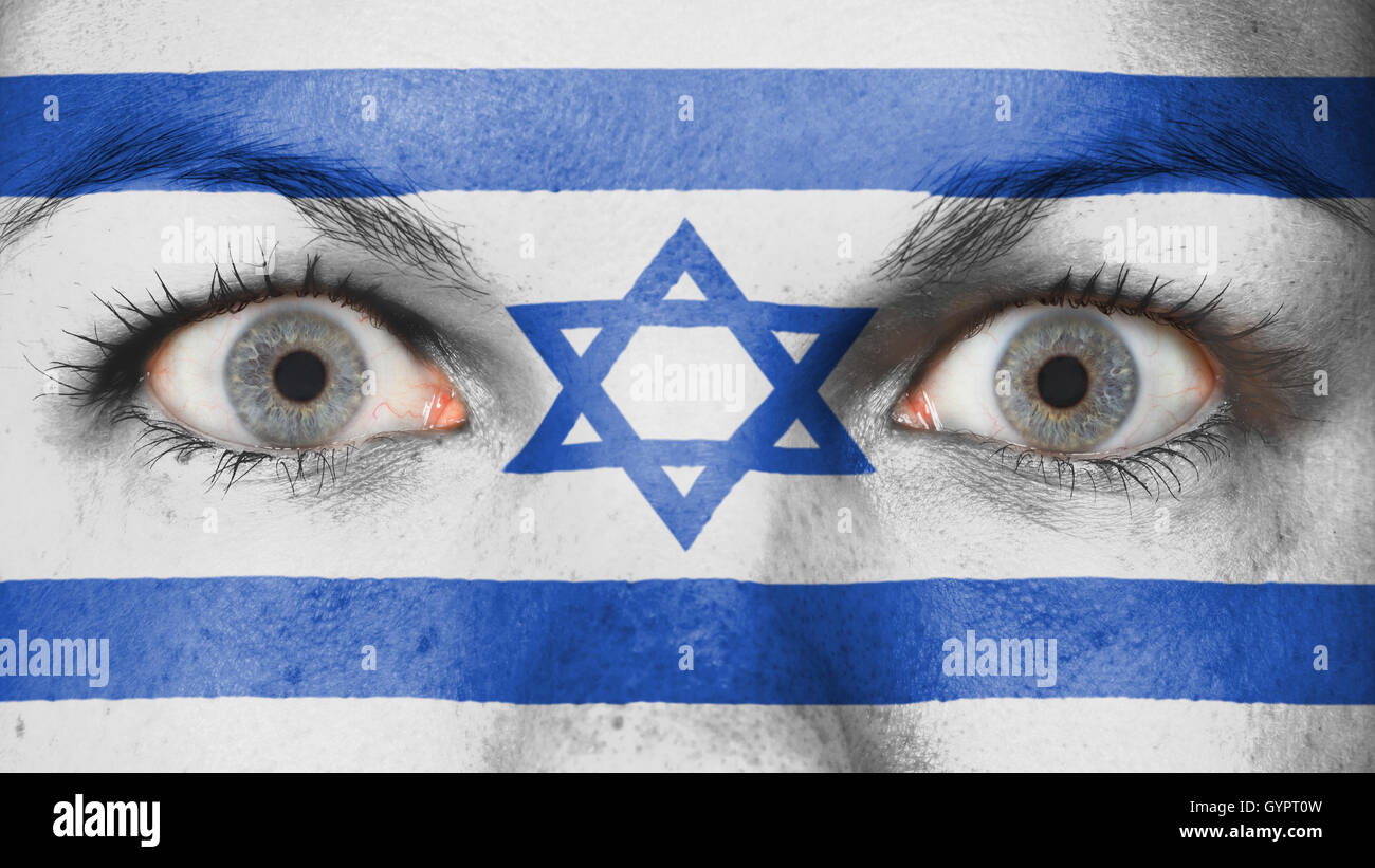 Close up of eyes with flag Stock Photo - Alamy