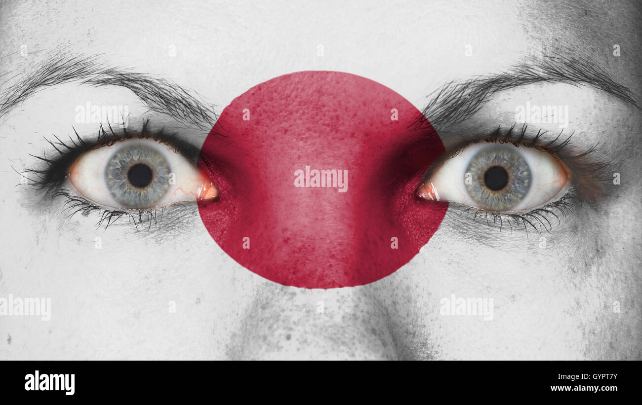 Close up of eyes with flag Stock Photo - Alamy