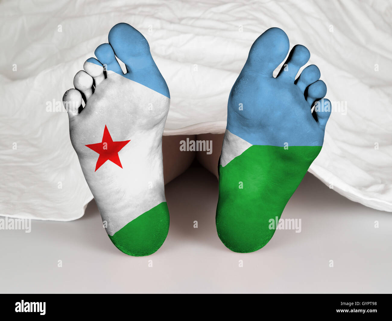 Feet with flag Stock Photo - Alamy