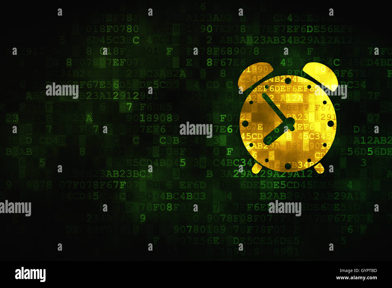 Time concept: Alarm Clock on digital background Stock Photo - Alamy