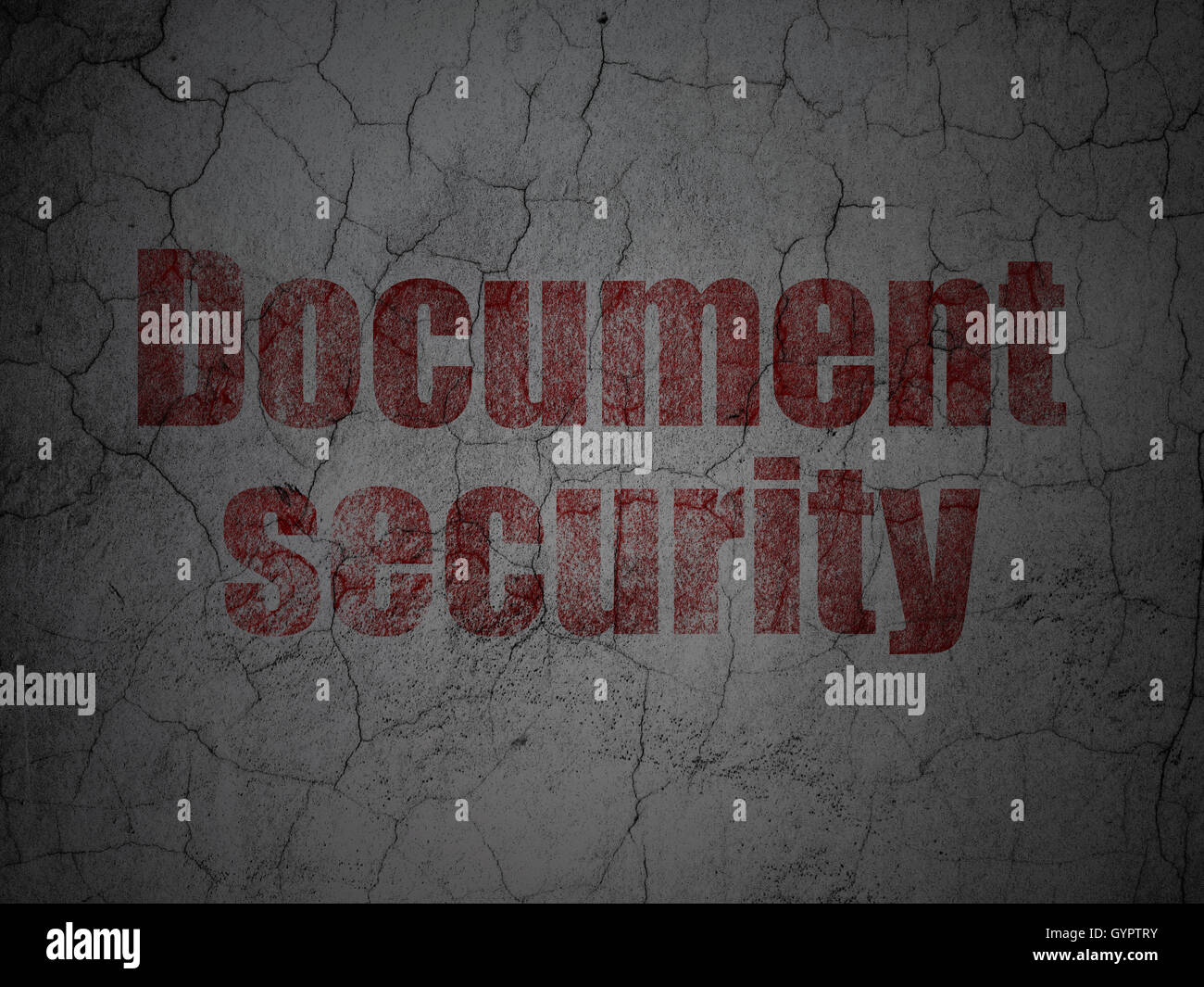 Protection concept: Document Security on grunge wall background Stock ...